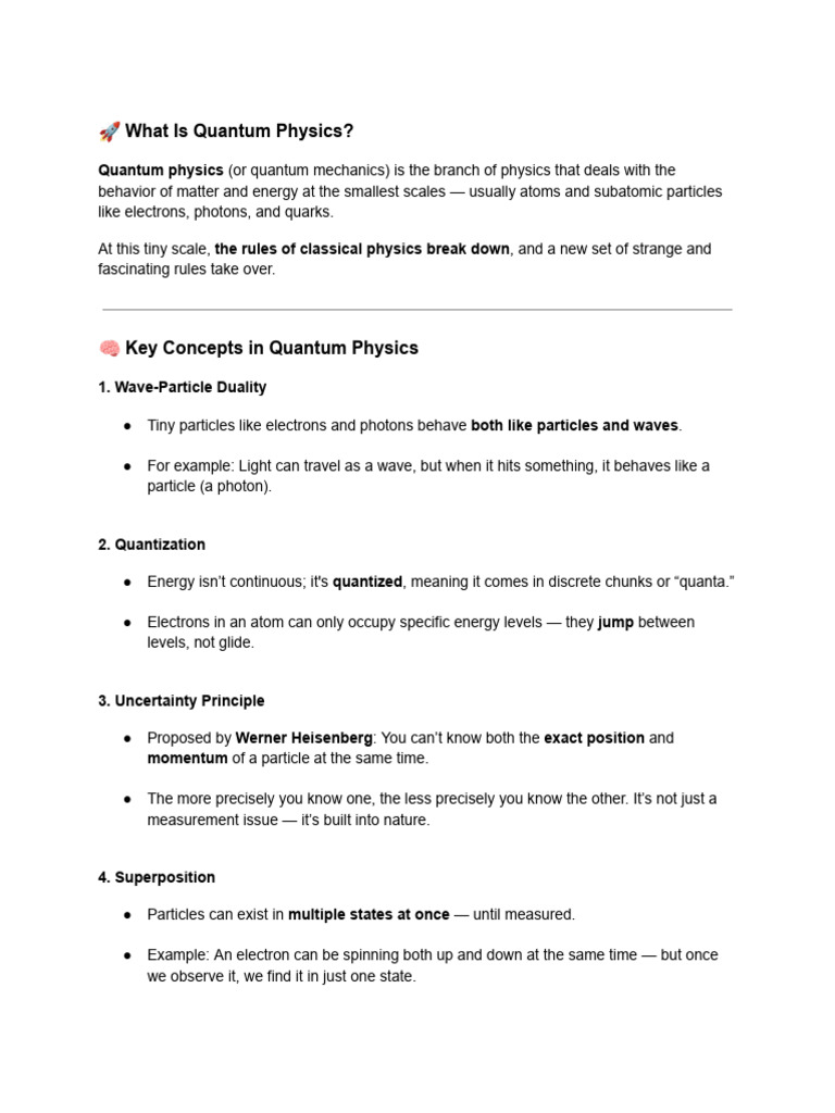 Quantum Physics Explained | PDF | Quantum Mechanics | Photon