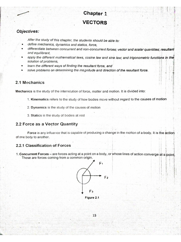 Chapter 1 Vectors | PDF