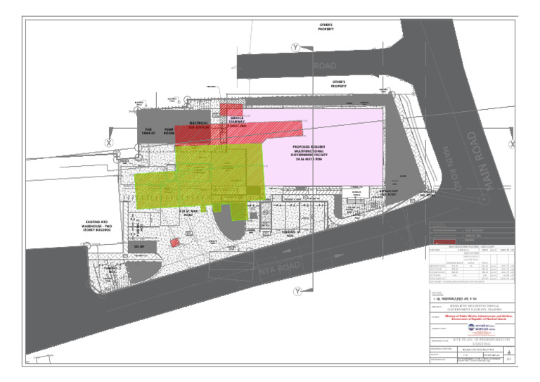 Site Plan for Government Facility | PDF | Building Materials | Concrete