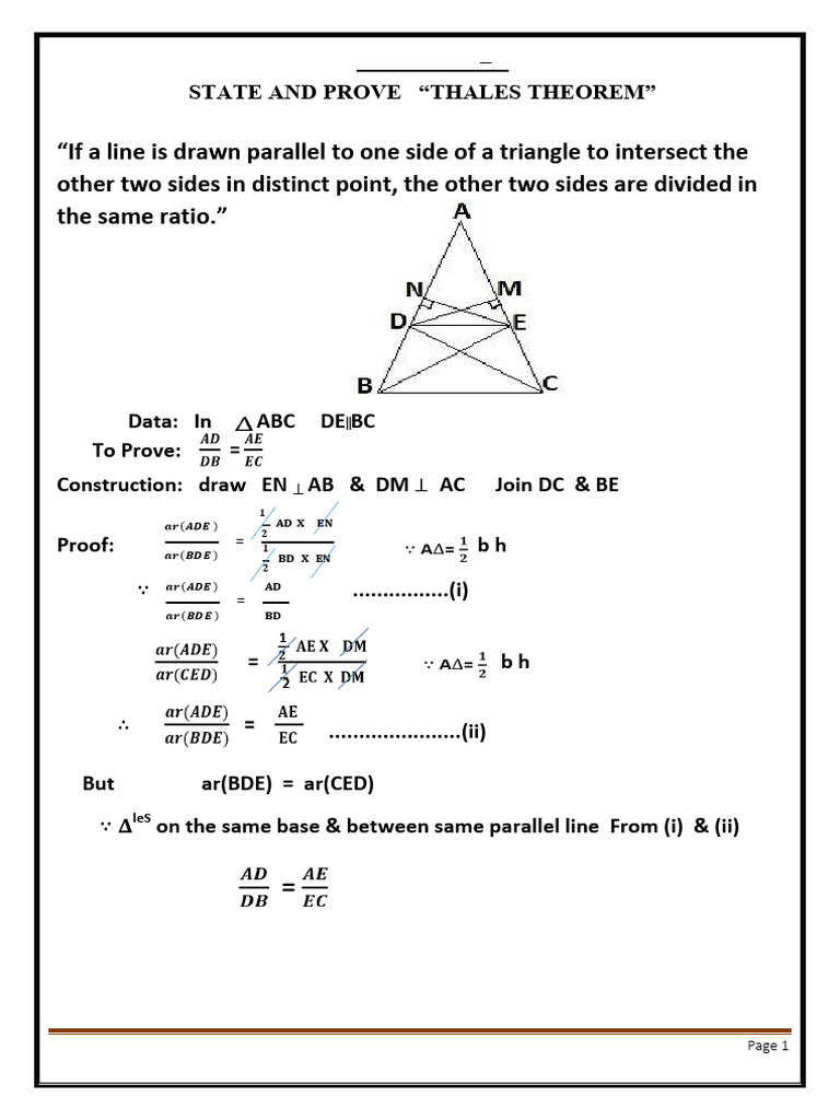 Maths Theorem | PDF | Theorem | Triangle