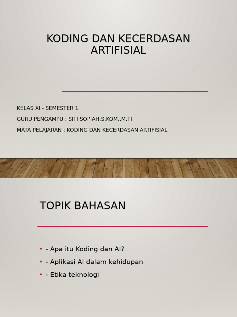 Minggu - 1 - Pengertian Koding Dan Ai | PDF