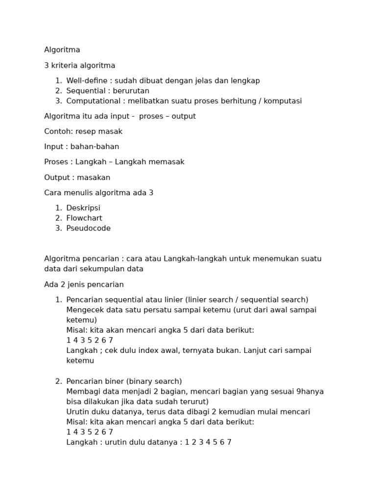 Algoritma Pencarian Dan Pengurutan | PDF