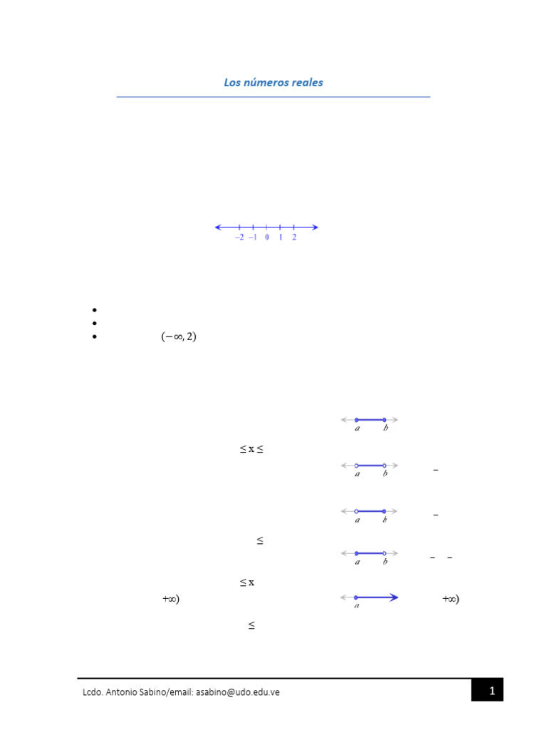 Números Reales y Desigualdades Matemáticas | PDF | Desigualdad ...