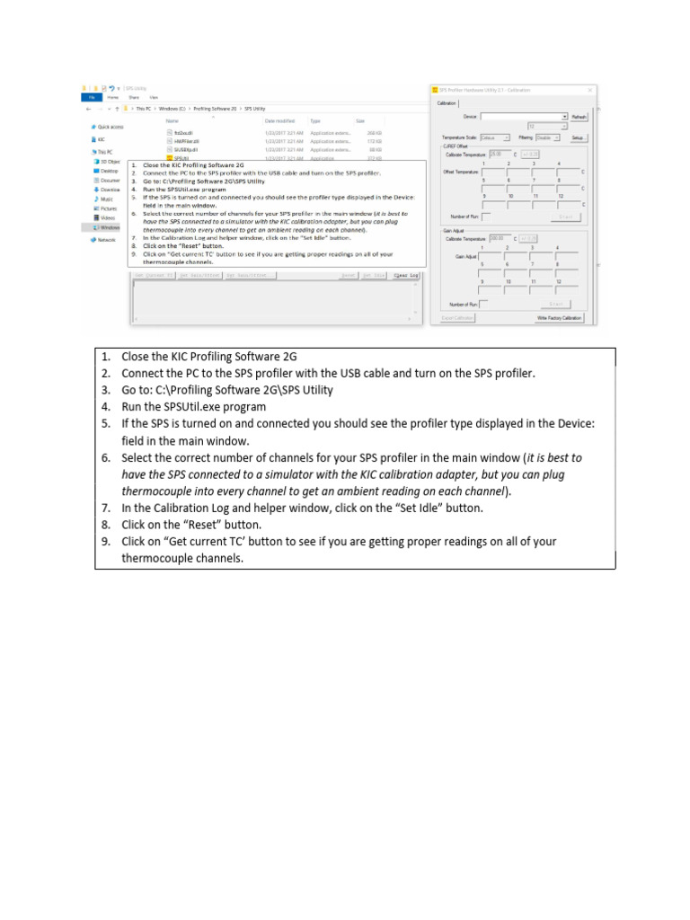 SPS Profiler Setup and Calibration Guide | PDF