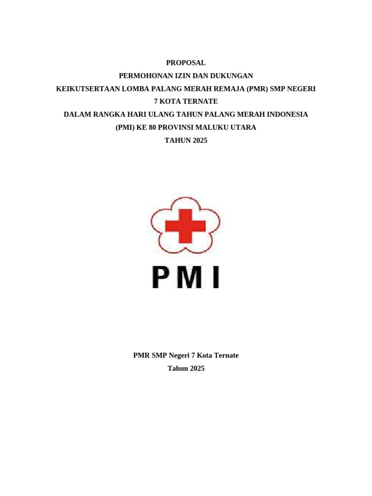 Proposal Lomba PMR Hut Pmi | PDF