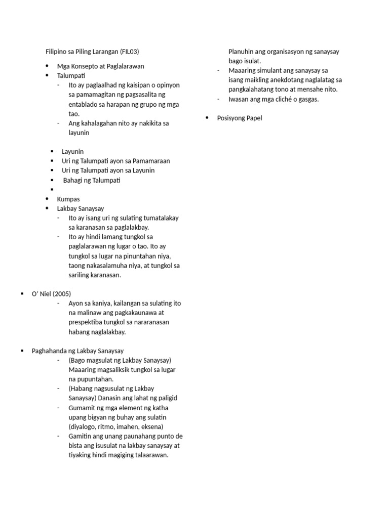 Filipino Sa Piling Larangan | PDF