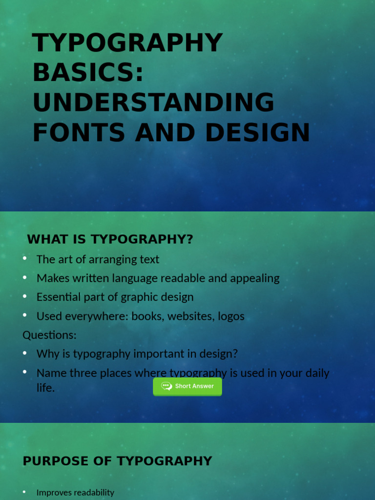 Typography Basics Understanding Fonts and Design | PDF | Typefaces ...