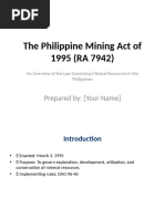 Ra 7942 | PDF | Mining | Philippines