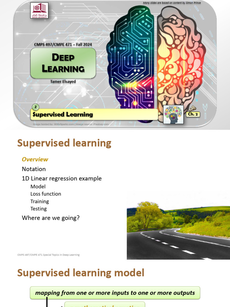 2 DL F24 Supervised Learning | PDF | Regression Analysis | Linear Regression