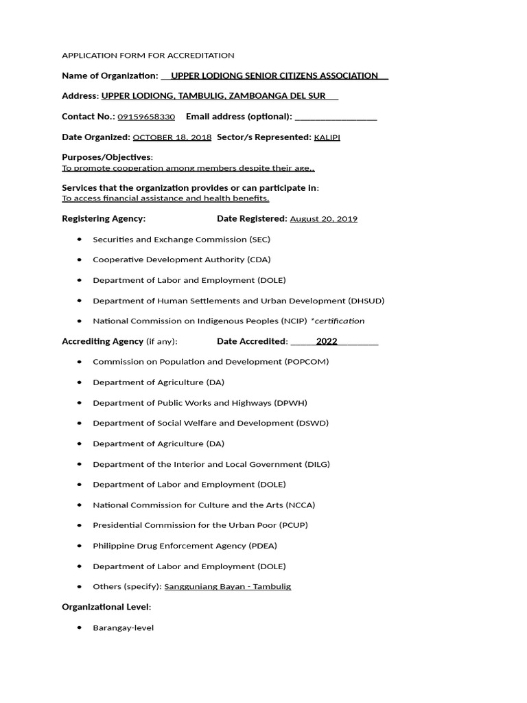 Application Form For Accreditation | PDF | Employment | Philippines