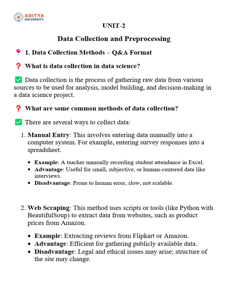 U2 Data Collection, Cleaning & Handling | PDF | Data | Databases
