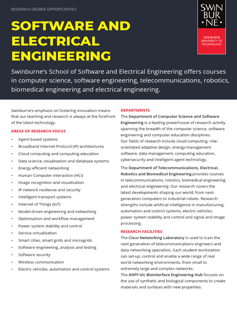 Swinburne Software & Engineering Courses | PDF | Internet Of Things ...