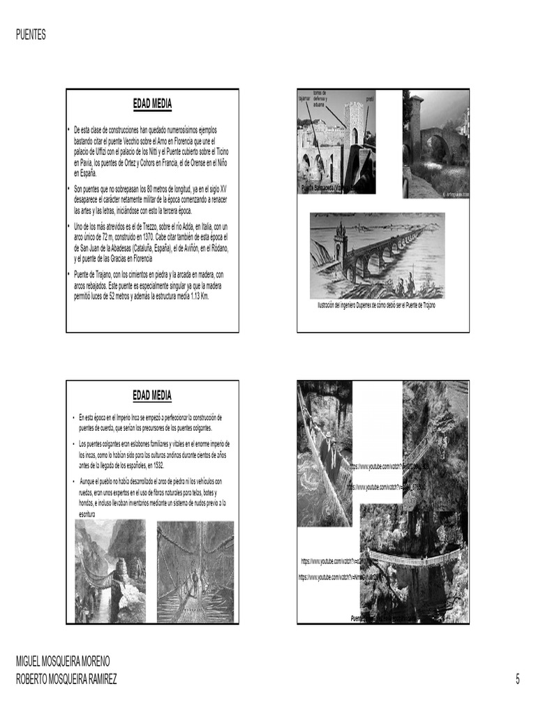Historia de los Puentes por Miguel Mosqueira | PDF | Puente | Hormigón