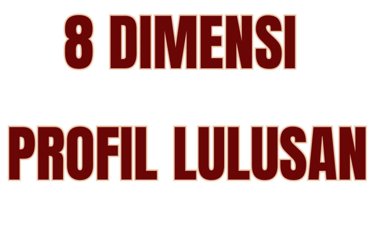 Gurita - 8 Dimensi Profil Lulusan | PDF