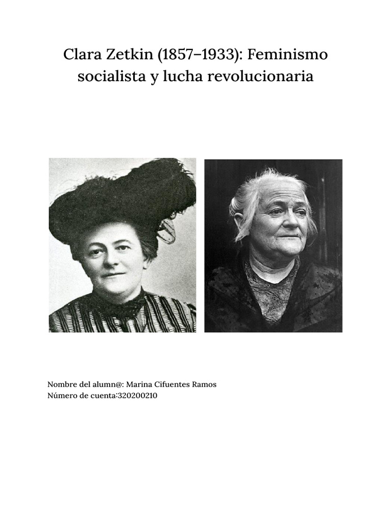 Clara Zetkin (1857-1933) - Feminismo Socialista y Lucha Revolucionaria ...