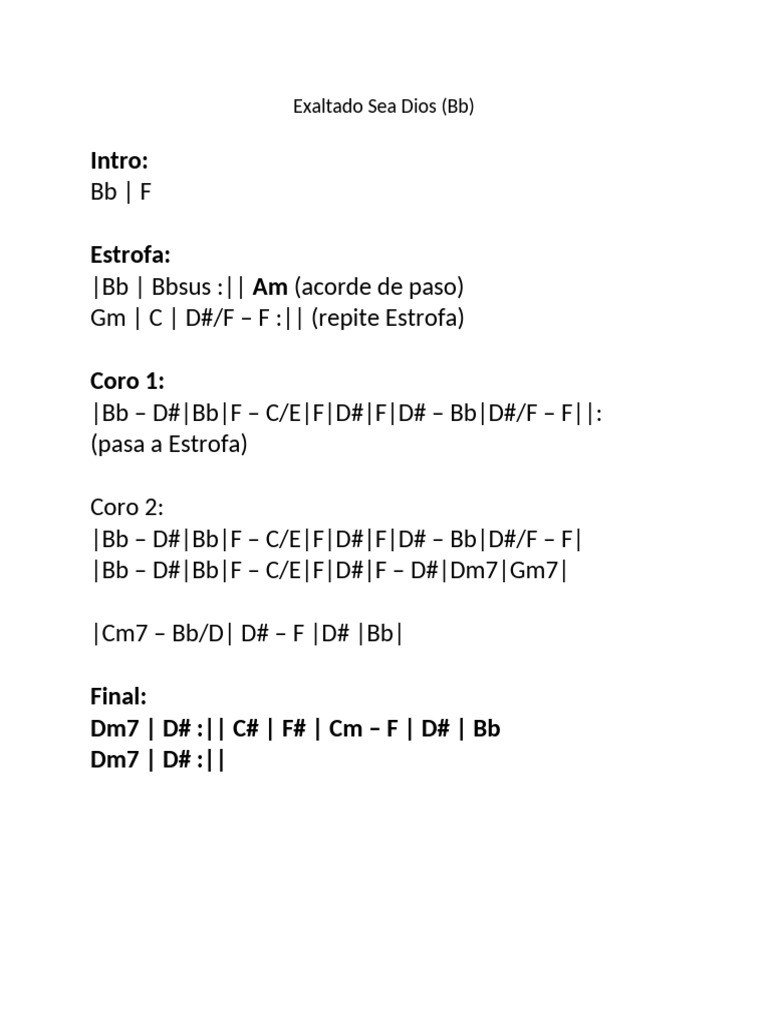 Exaltado Sea Dios (BB) | PDF