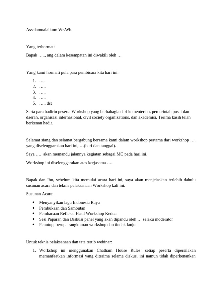 Contoh Script MC | PDF