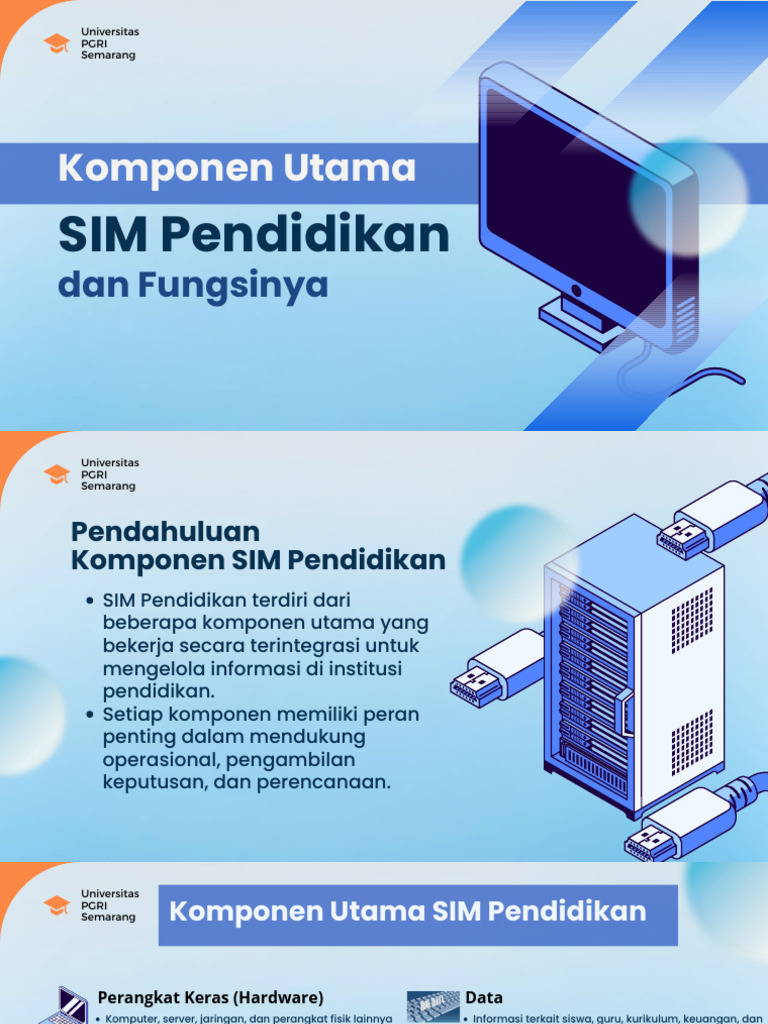 Komponen Utama SIM Pendidikan PGRI Semarang | PDF