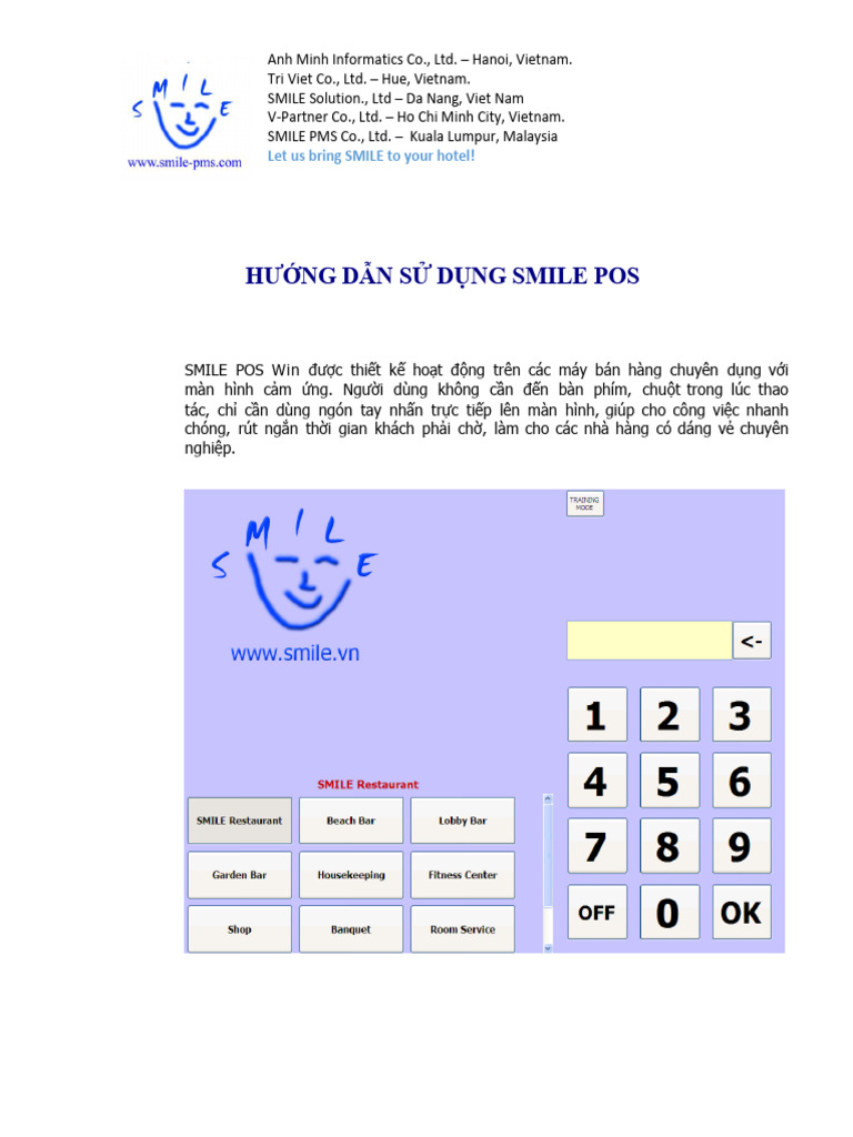 HƯỚNG DẪN SỬ DỤNG PHẦN MỀM SMILE POS | PDF