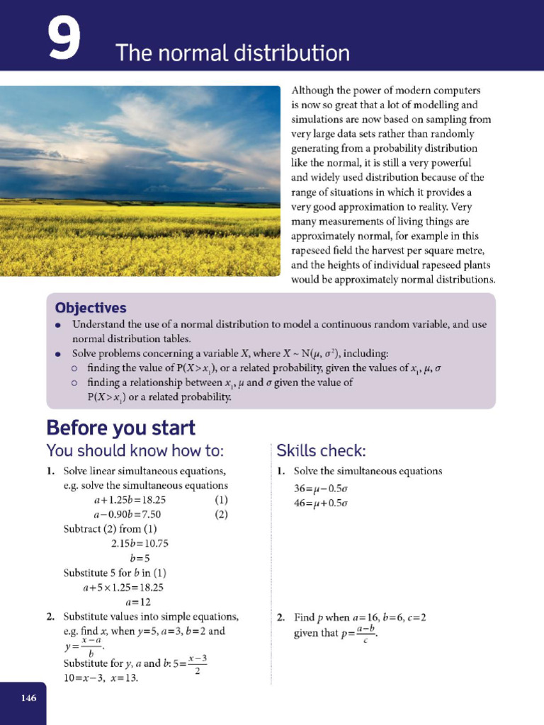Chapter 9 The Normal Distribution | PDF