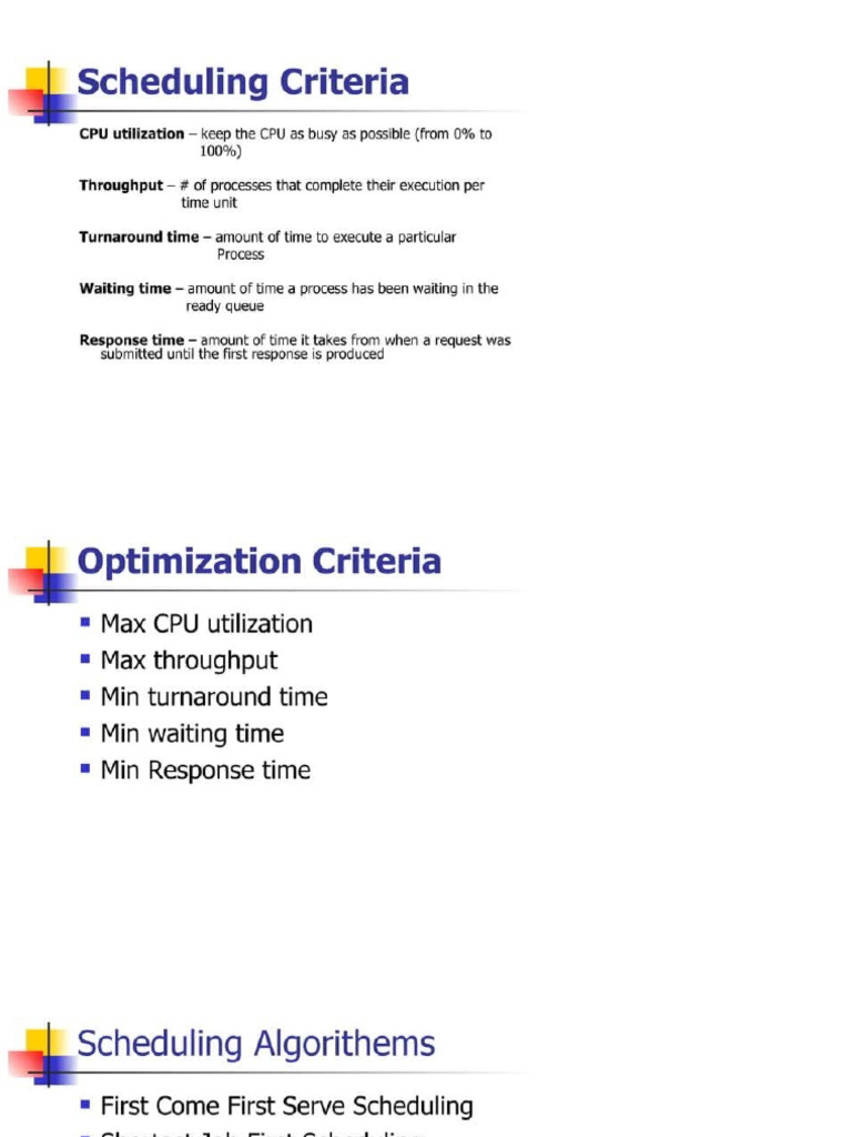 OS Scheduling Algorithms | PDF