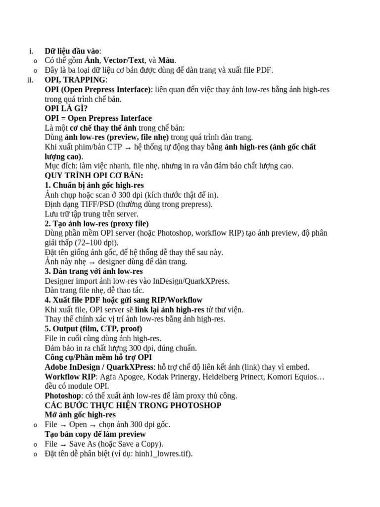 Dữ liệu đầu vào | PDF