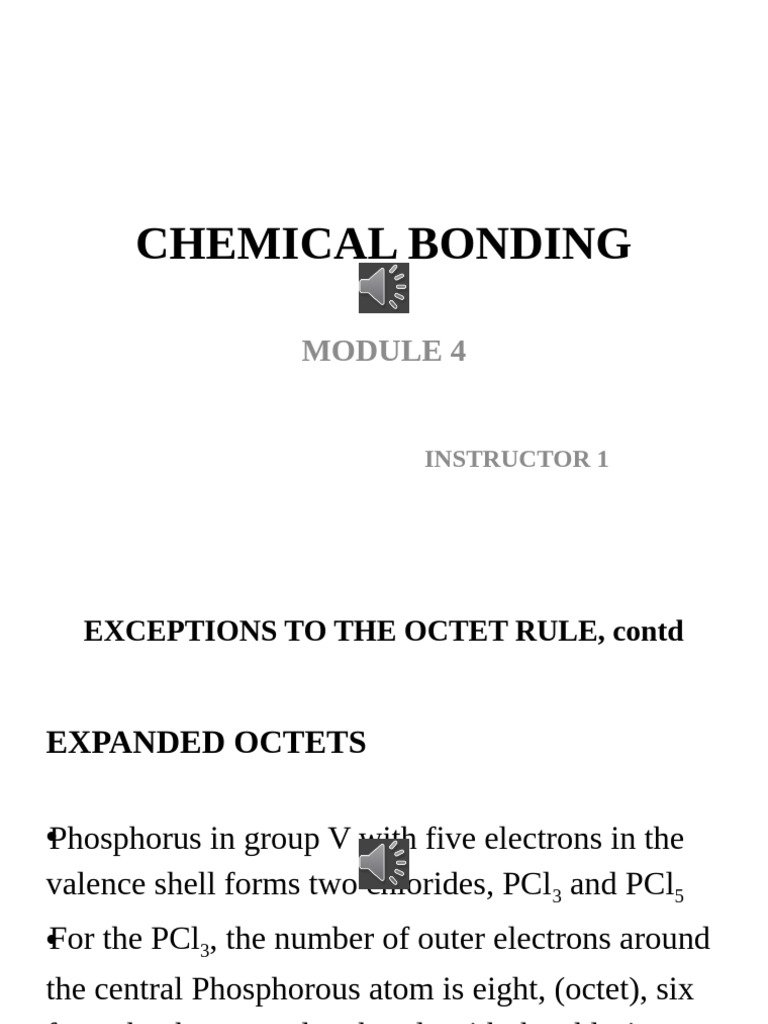 Mod 4 - Exceptions To Octet Rule, Resonance | PDF | Chemical Bond ...
