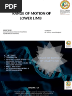 Knee Rom Measurement | PDF | Knee | Anatomical Terms Of Motion