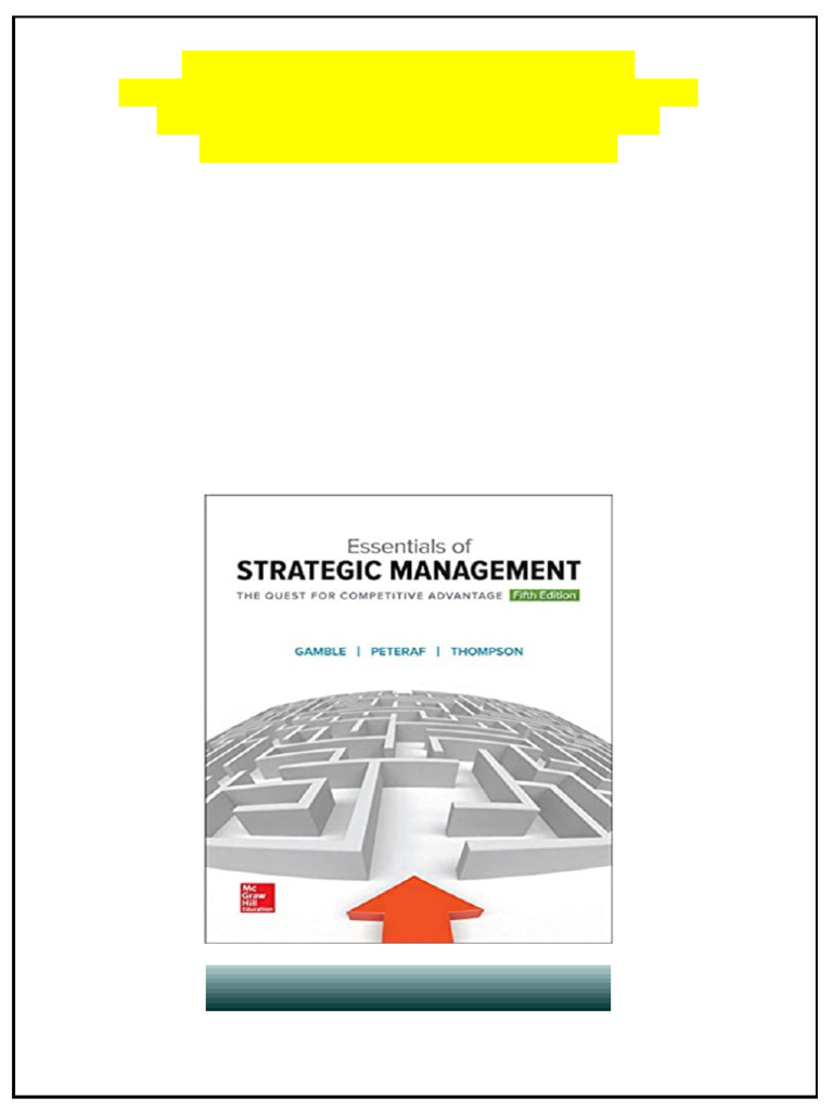 Solution Manual: Strategic Management 5th Edition | PDF | Strategic ...