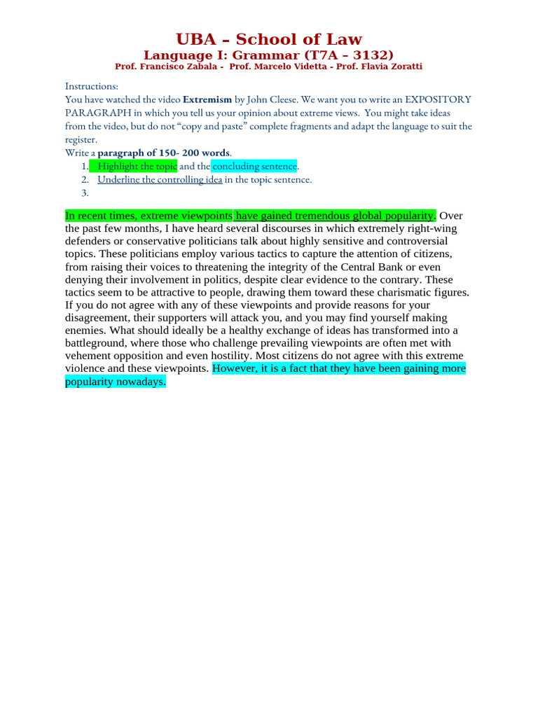 Micaela Corvalán - Writing 8 - EXPOSITORY Paragraph | PDF