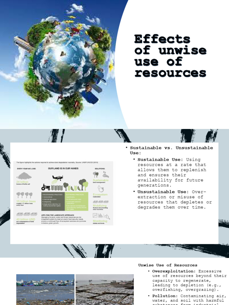 Effects of Unwise Use of Resources-1 | PDF | Habitat Destruction ...