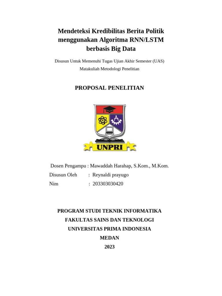 Deteksi Berita Politik dengan RNN/LSTM | PDF