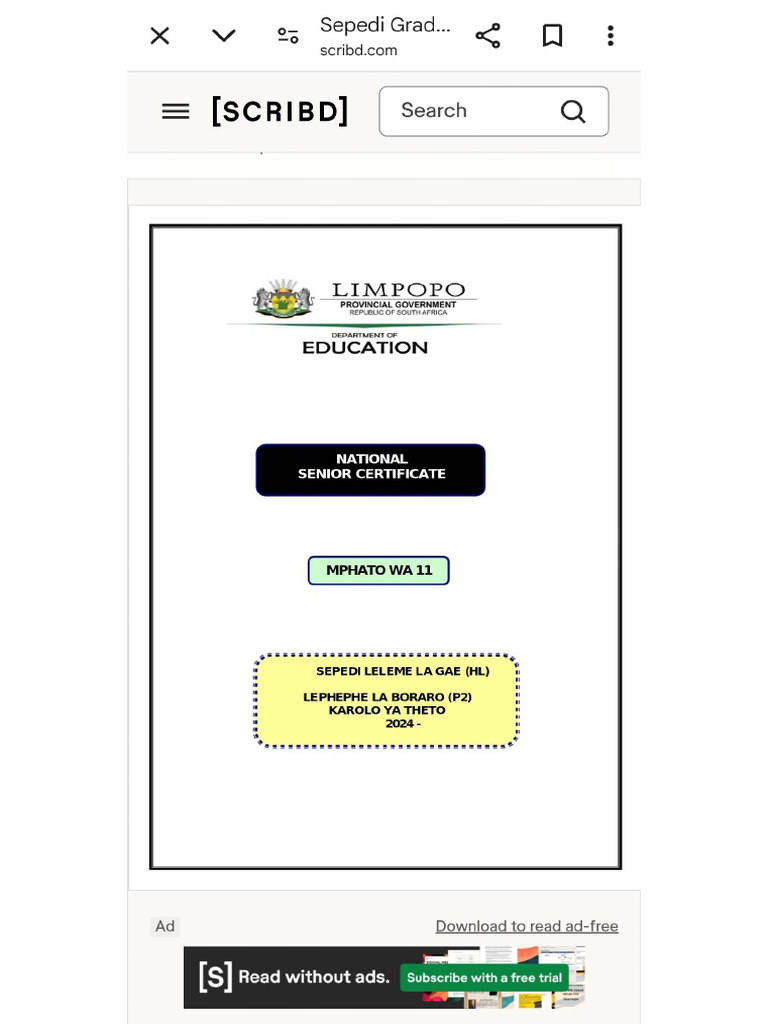 Sepedi Theto Notes | PDF