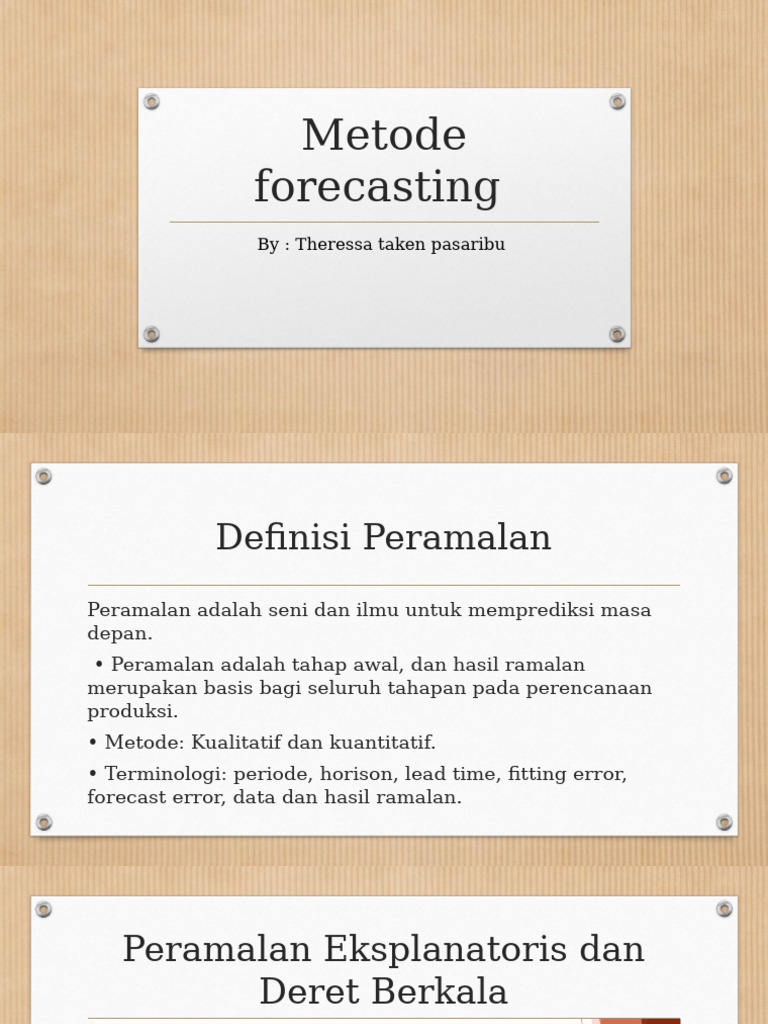 Metode Forecasting | PDF