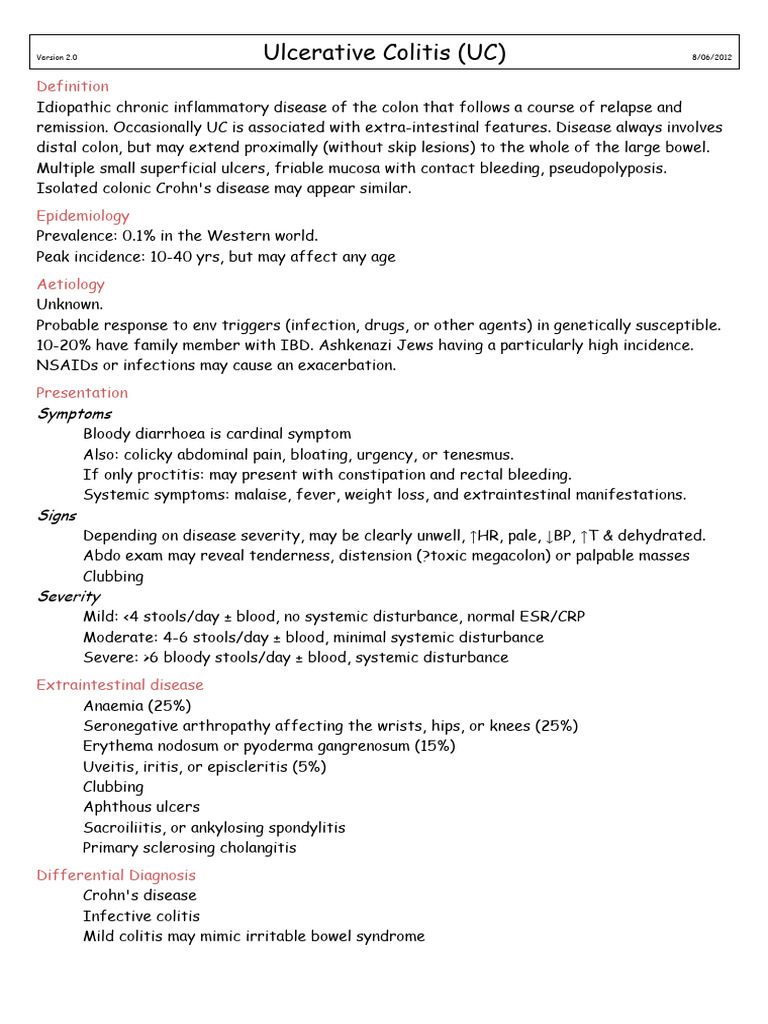 Ulcerative Colitis | PDF | Ulcerative Colitis | Crohn's Disease