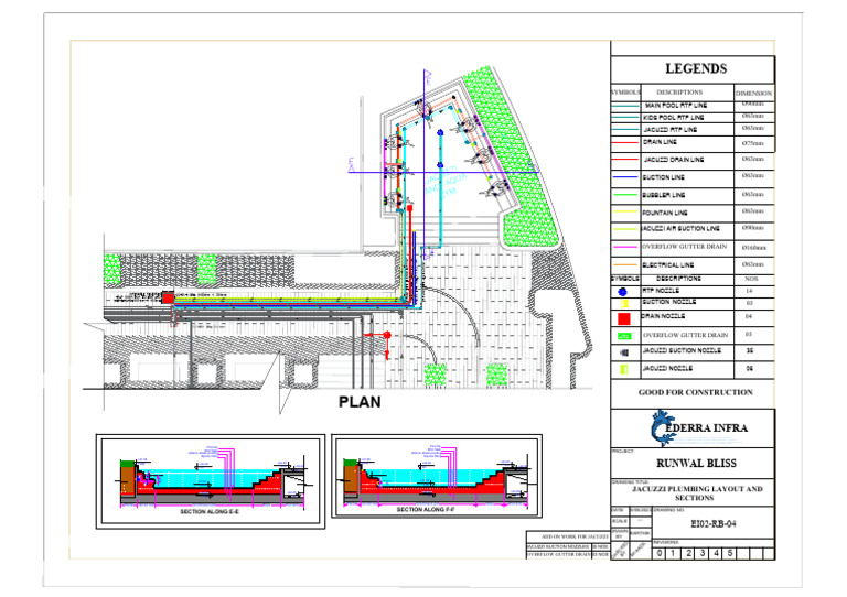 Runwall Bilss Jacuzzi Plumbing Layout and Section | PDF | Home ...