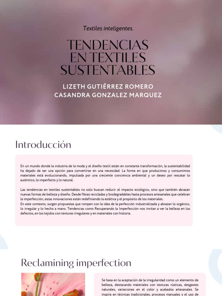 Tendencias en Textiles Sustentables | PDF | Textiles | Materiales