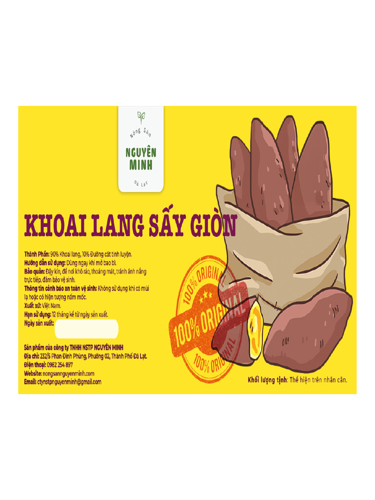 TEM NHÃN Khoai Lang Say Gion Ok - PNG | PDF