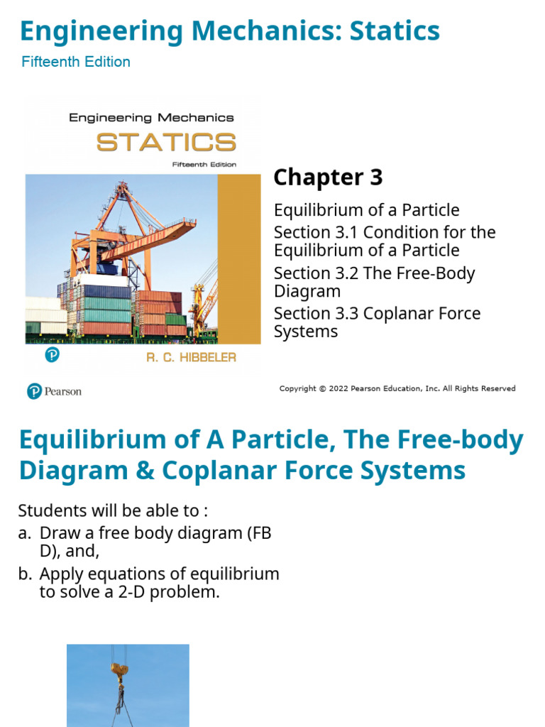 Equilibrium of a Particle in Statics | PDF | Force | Tension (Physics)