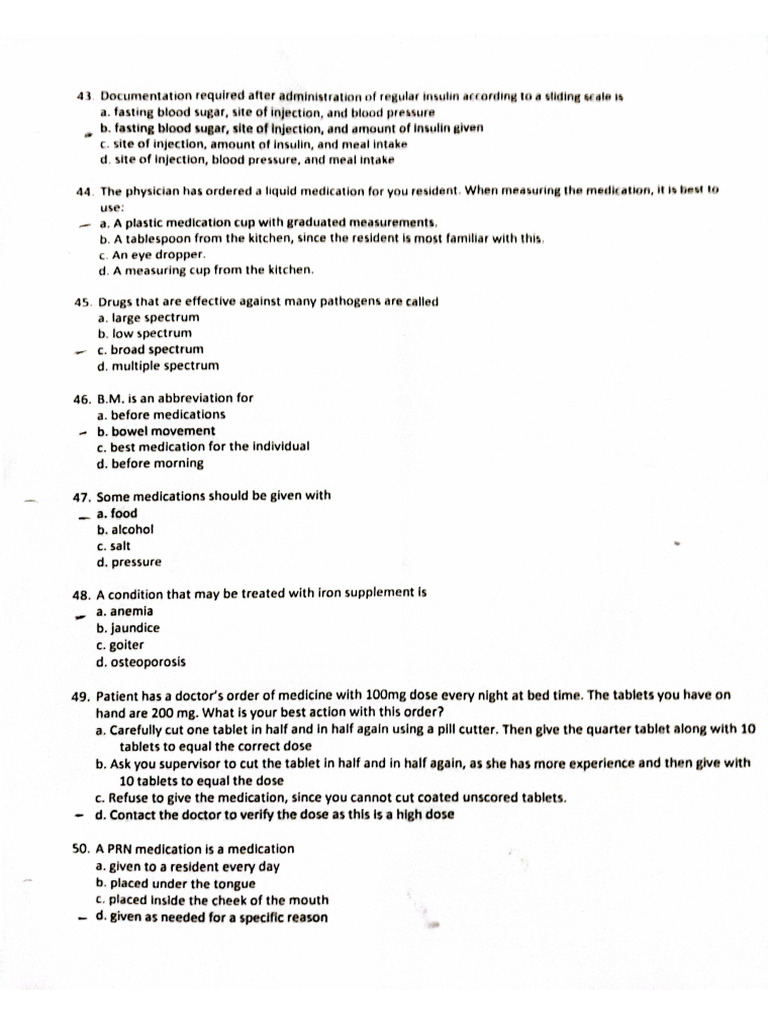 Caregiver Practice Test | PDF