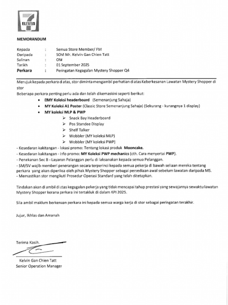 Memo Ms Sept 2025 | PDF