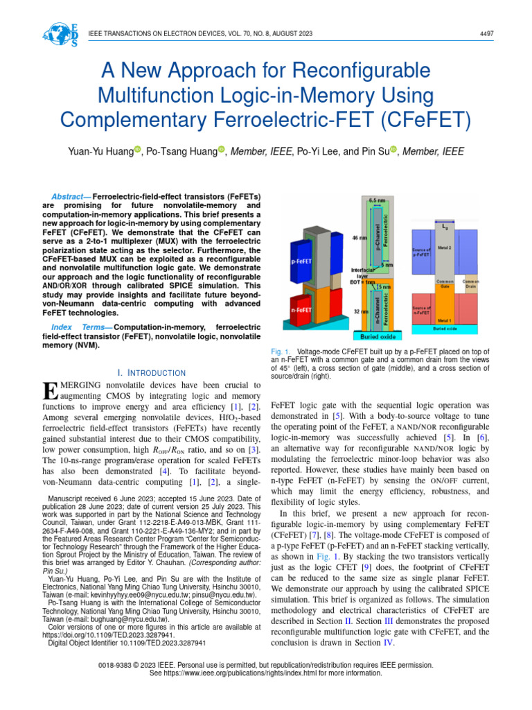 A New Approach for Reconfigurable Multifunction Logic-In-Memory Using ...