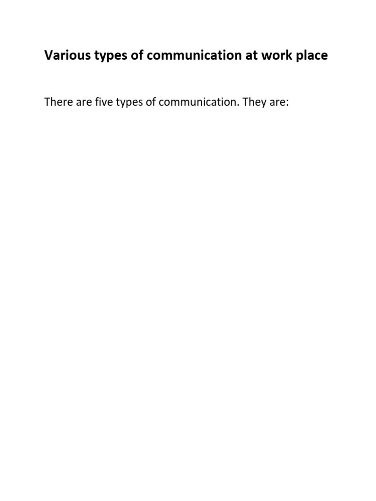 Types of Communication 230918 211220 | PDF
