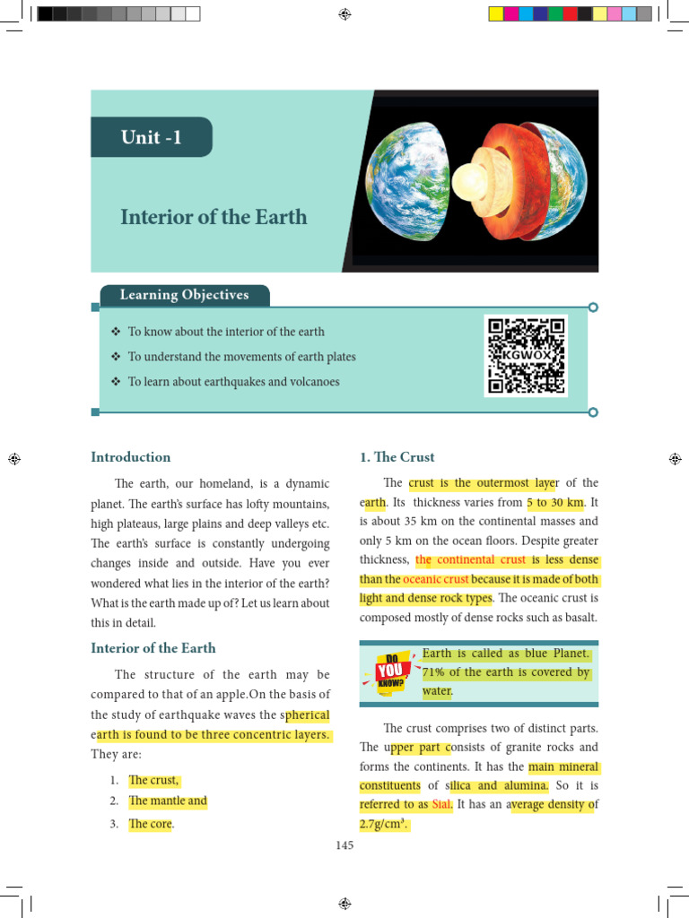 7th EM Interior of the Earth | PDF | Volcano | Plate Tectonics