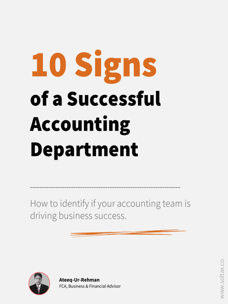 10 Signs of a Strong Accounting Team | PDF | Business | Financial Adviser