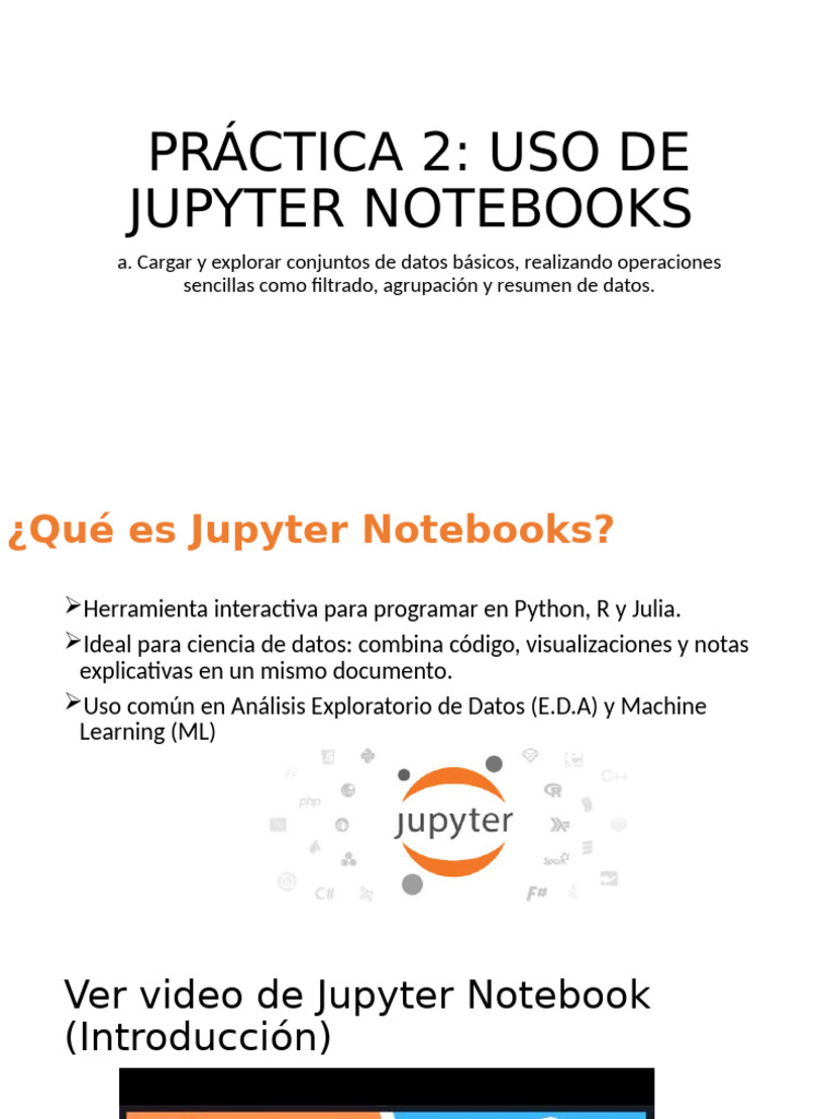 PRÁCTICA 2 Con Jupyter Notebooks | PDF