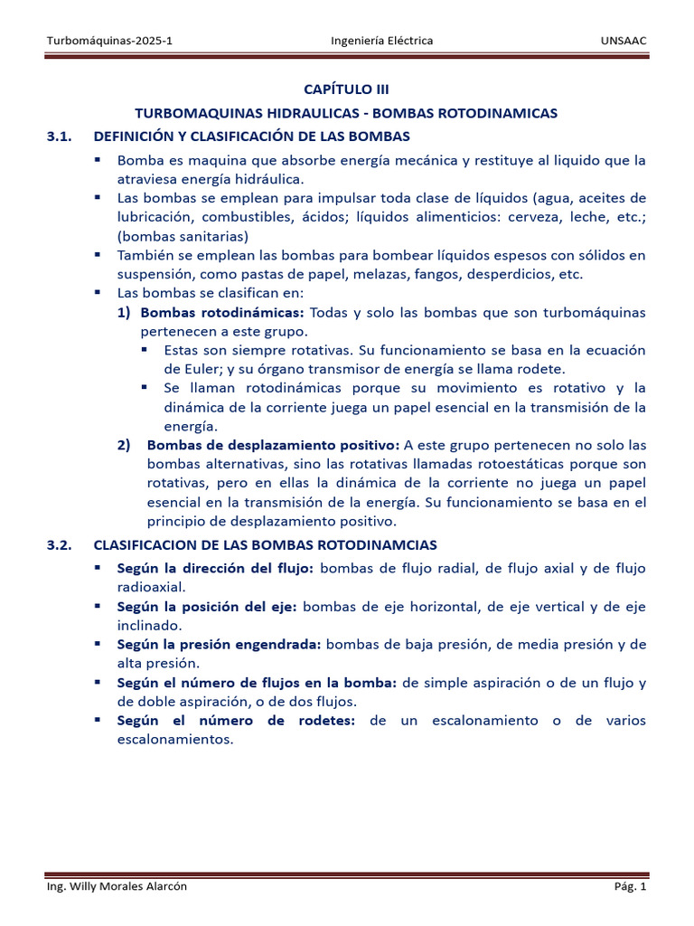 Ud 3 Turbomaquinas-Bombas Rotodinamicas 2021-I | PDF | Bomba ...