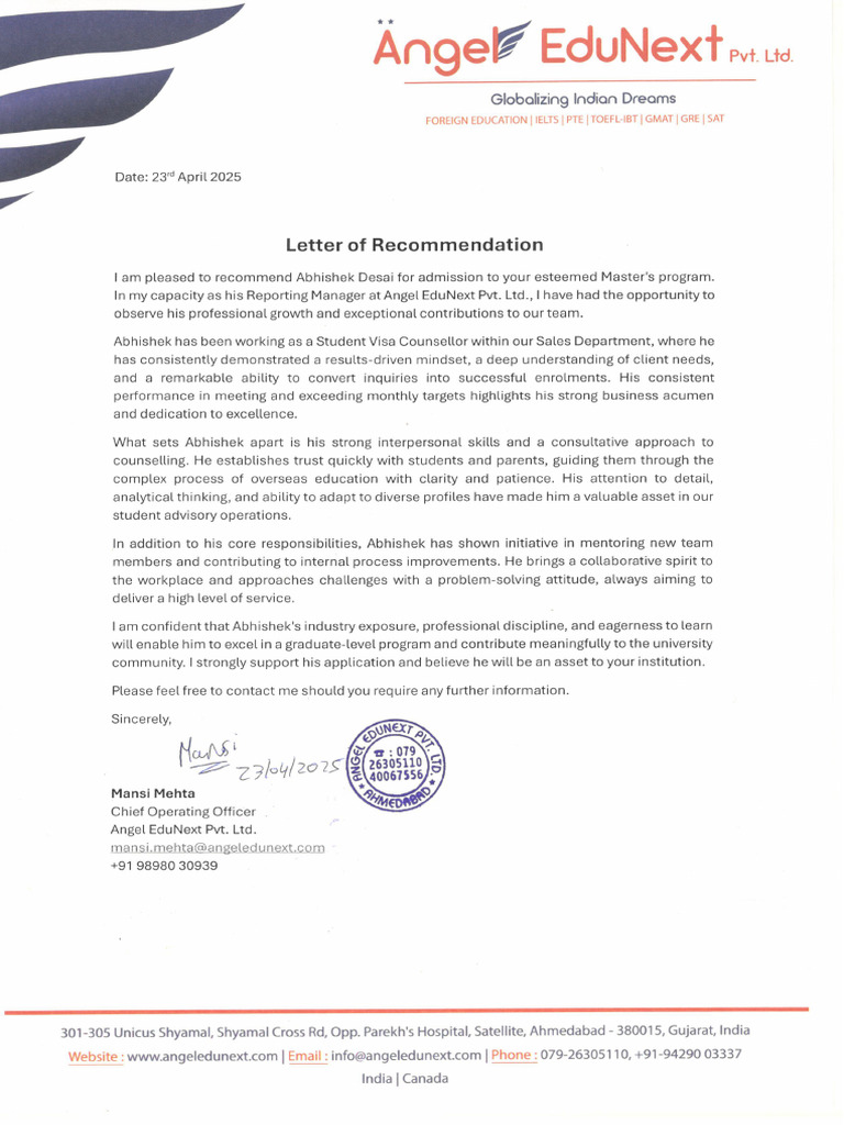 Professional LOR | PDF