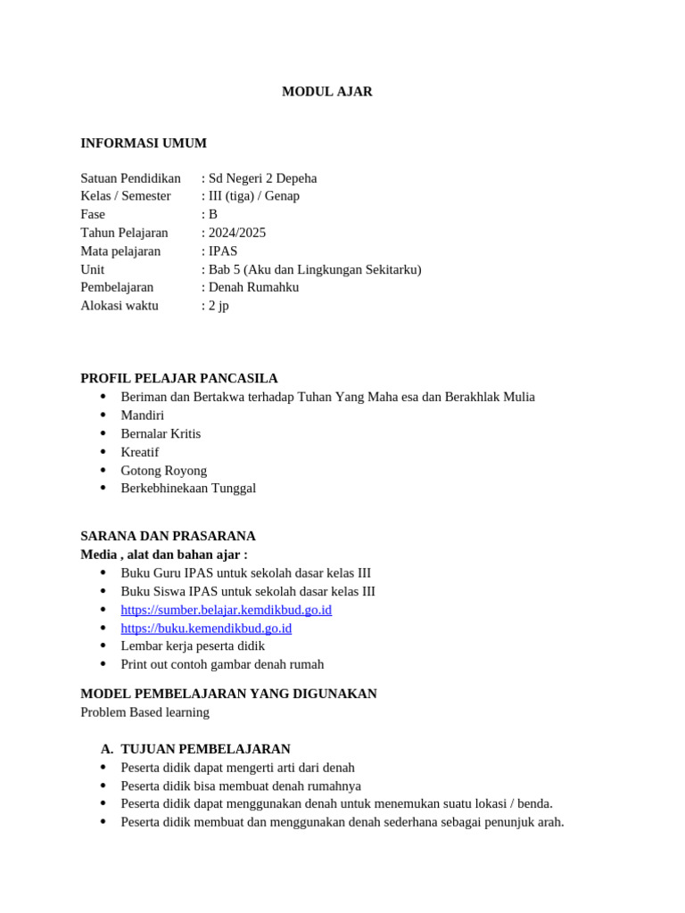 PMM Modul Ajar Hadi Perthiwi, Ipas | PDF