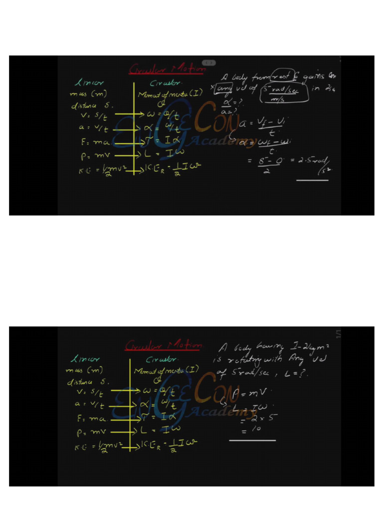 Rotational and Circular Motion | PDF
